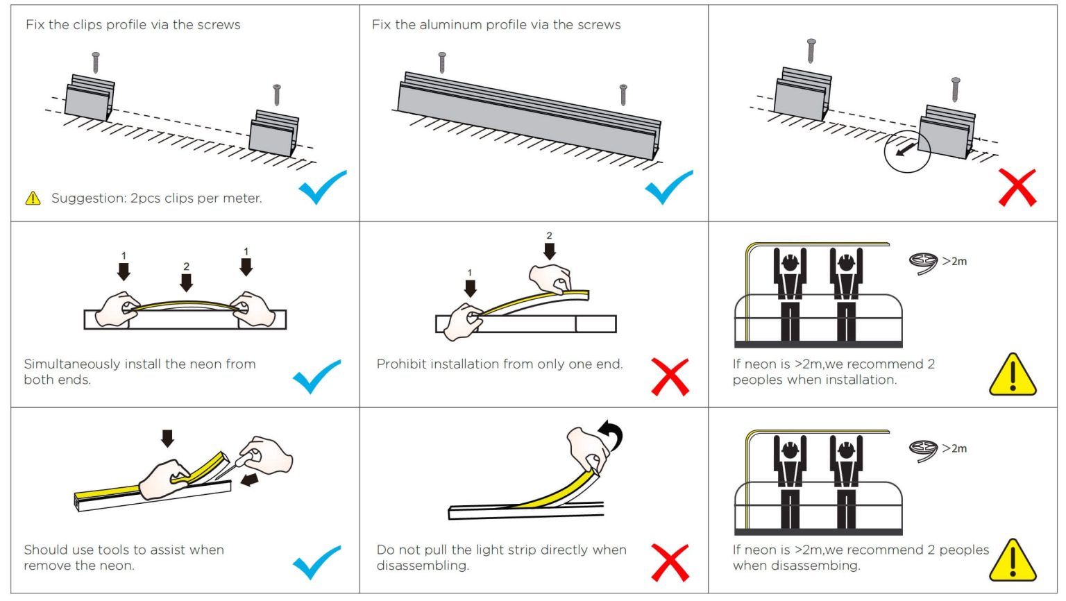 Side Bending LED Neon Lighting